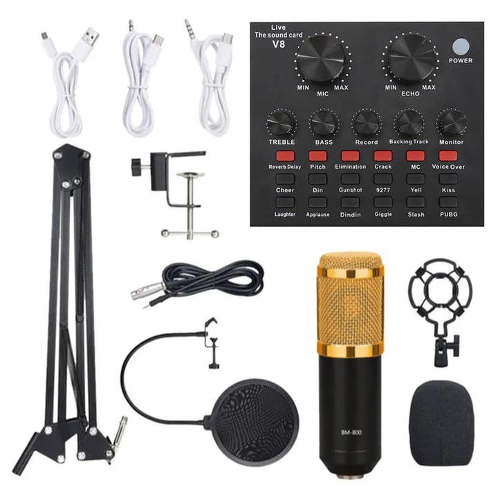 Condenser Microphone Kit – With Pop Filter & Microphone Stand + Mixer ...